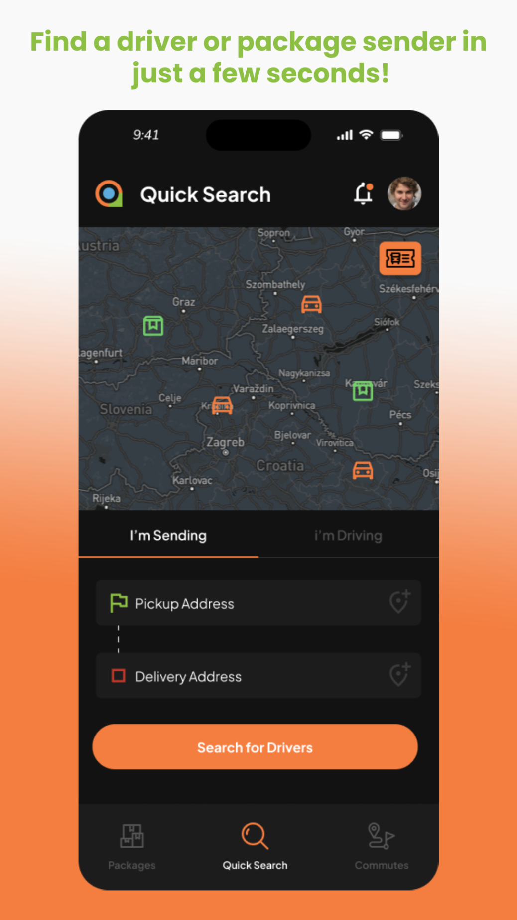 Gepek – Carpooling for packages